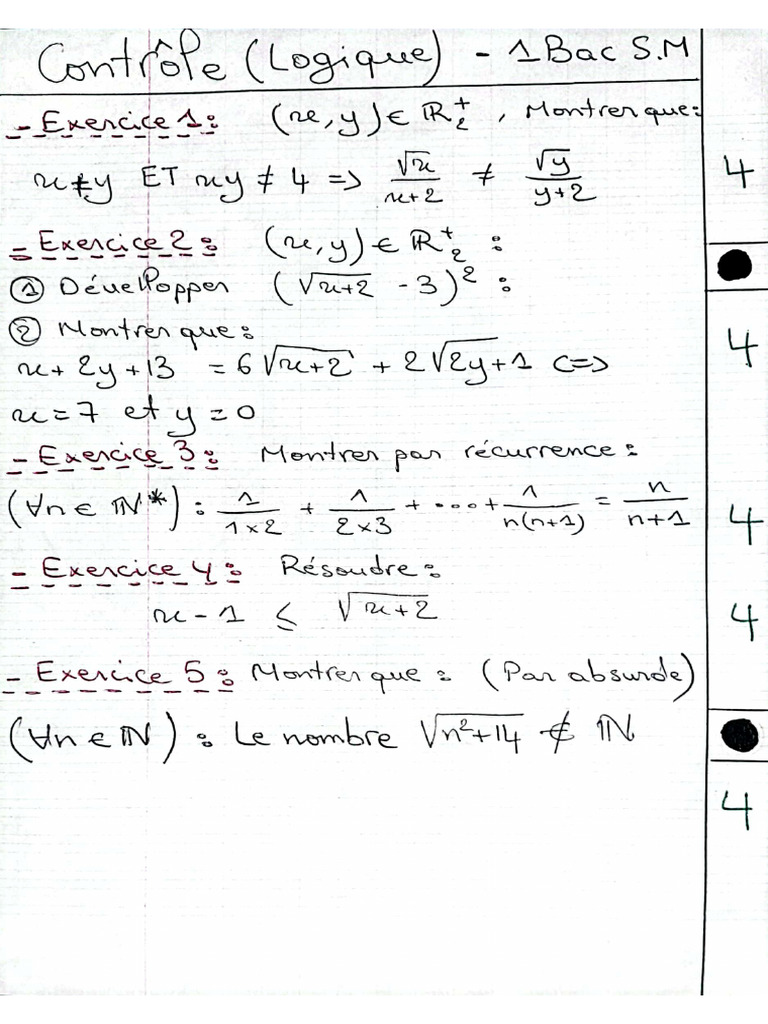 Controle 1 Logique | PDF