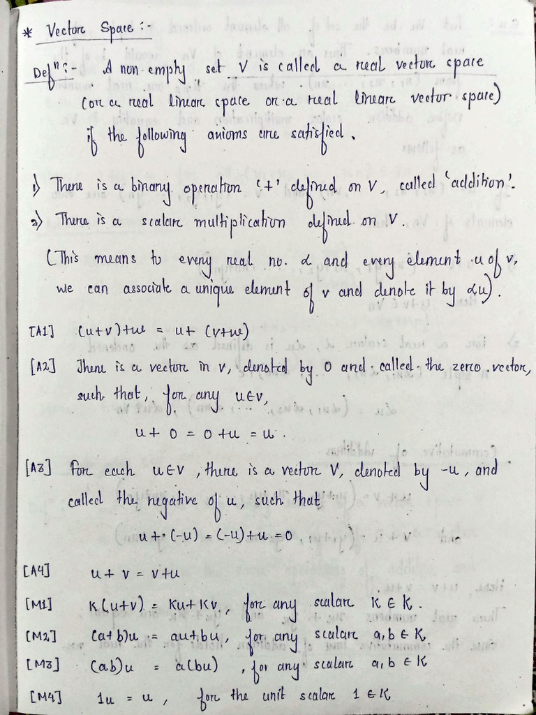 Vector Space Pdf