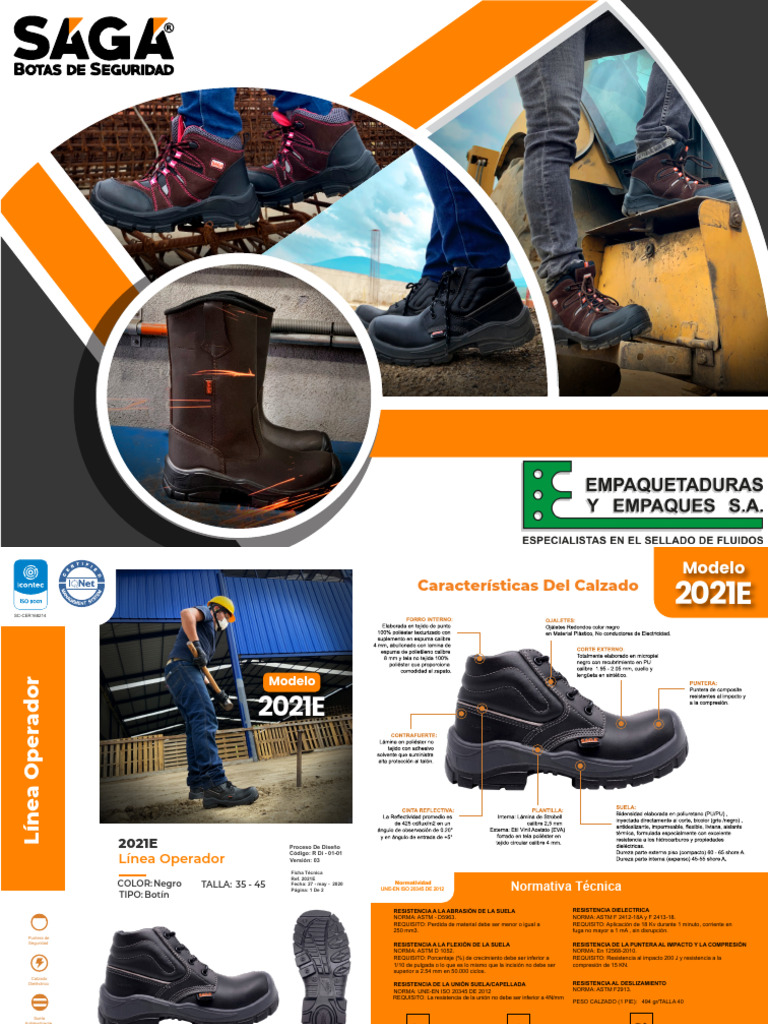 Catalogo Botas Saga Produtos de Alta Rotacion - Eyesa | PDF | Calzado ...