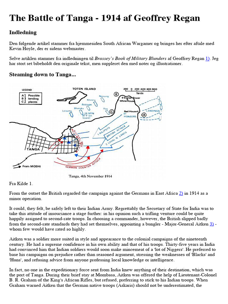 The 1914 Battle of Tanga Overview | PDF | Military Organization | Military