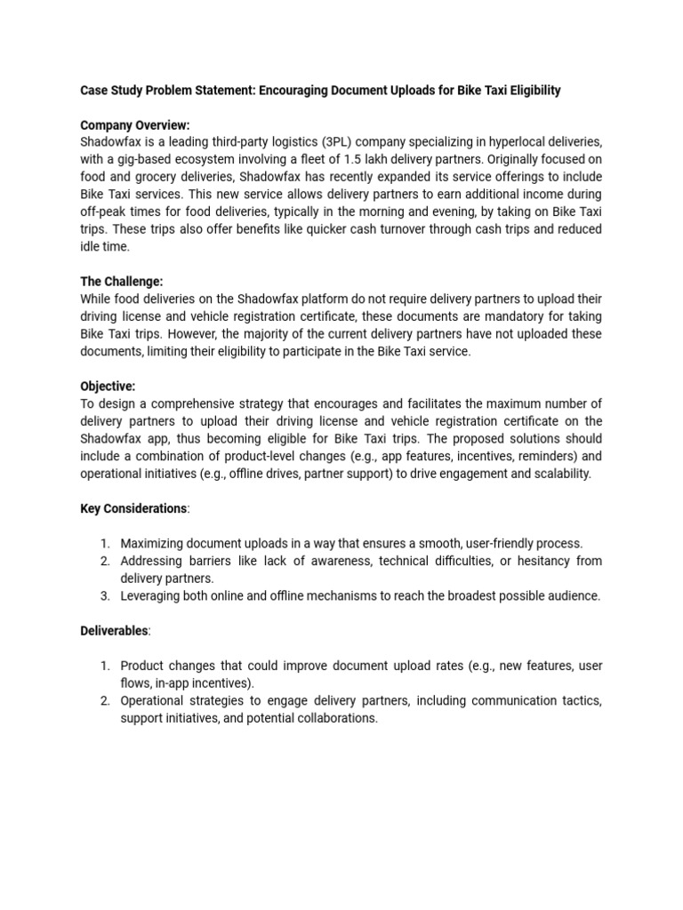 Case Study Problem Statement - HL Growth | PDF