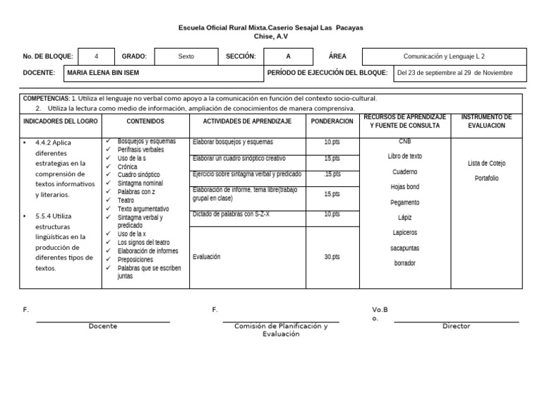 Plan L-2 | PDF | Evaluación | Cognición
