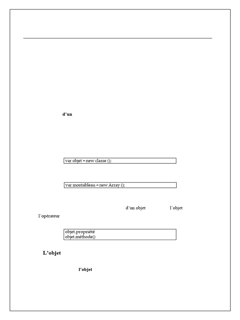 Introduction aux Objets JavaScript | PDF | JavaScript | Html