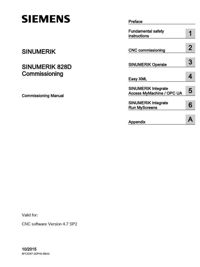 Sinumerik Sinumerik 828D Commissioning | PDF | Electrostatic Discharge ...