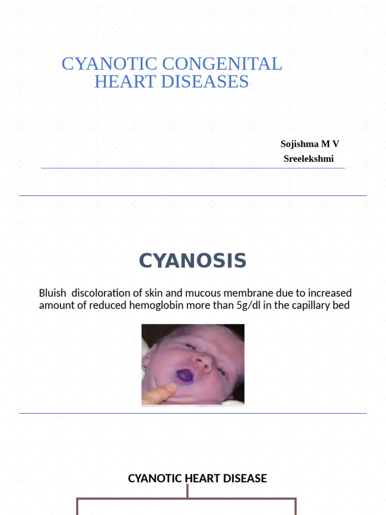 Cyanotic Congenital Heart Disease Overview | PDF | Atrium (Heart ...