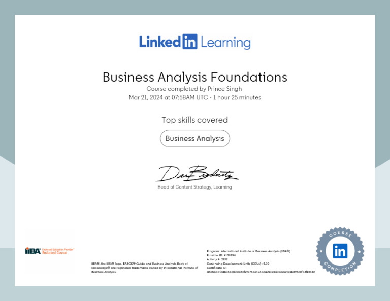 International Institute of Business Analysis (IIBA®) | PDF International Institute of Business Analysis (IIBA®) | PDF