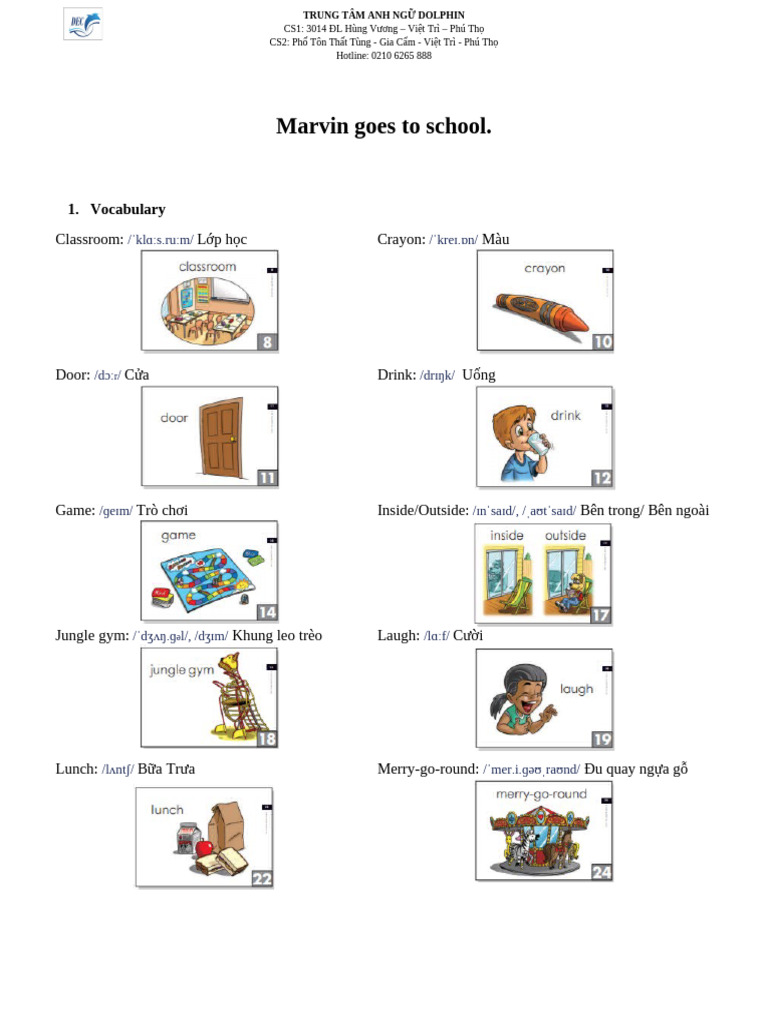Marvin Goes To School | PDF