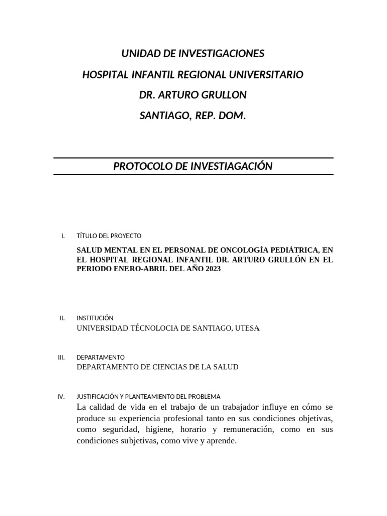 UNIDAD DE INVESTIGACIONES (Milabel) | PDF | Hospital | Enfermería