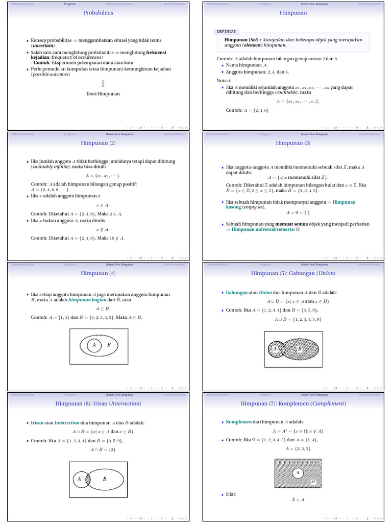 Statprob 1 Pengantar Probabilitas | PDF
