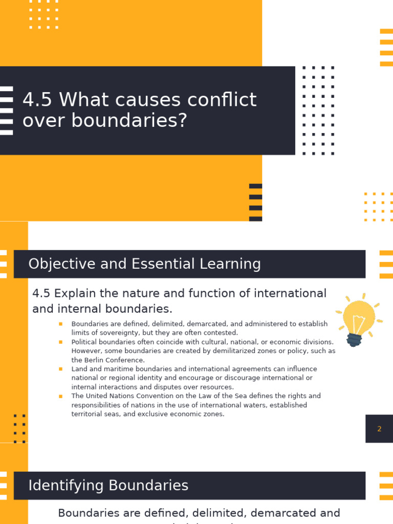 4.05 What Causes Conflict Over Boundaries | PDF | Territorial Waters ...