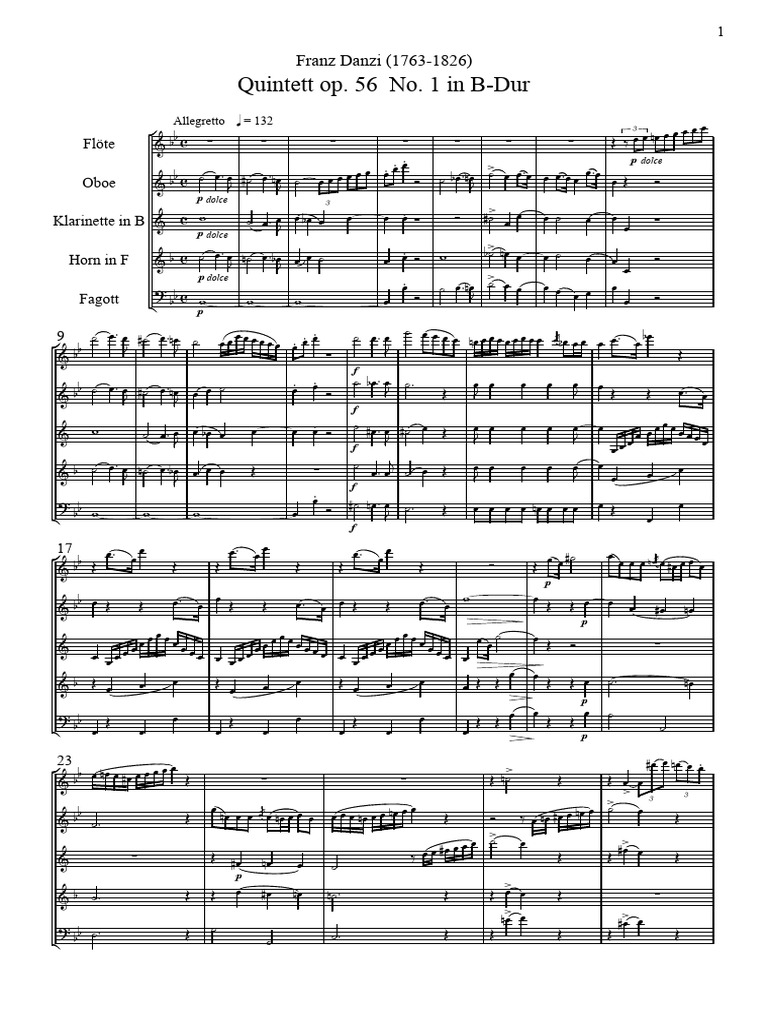 Danzi Op56 No1 | PDF