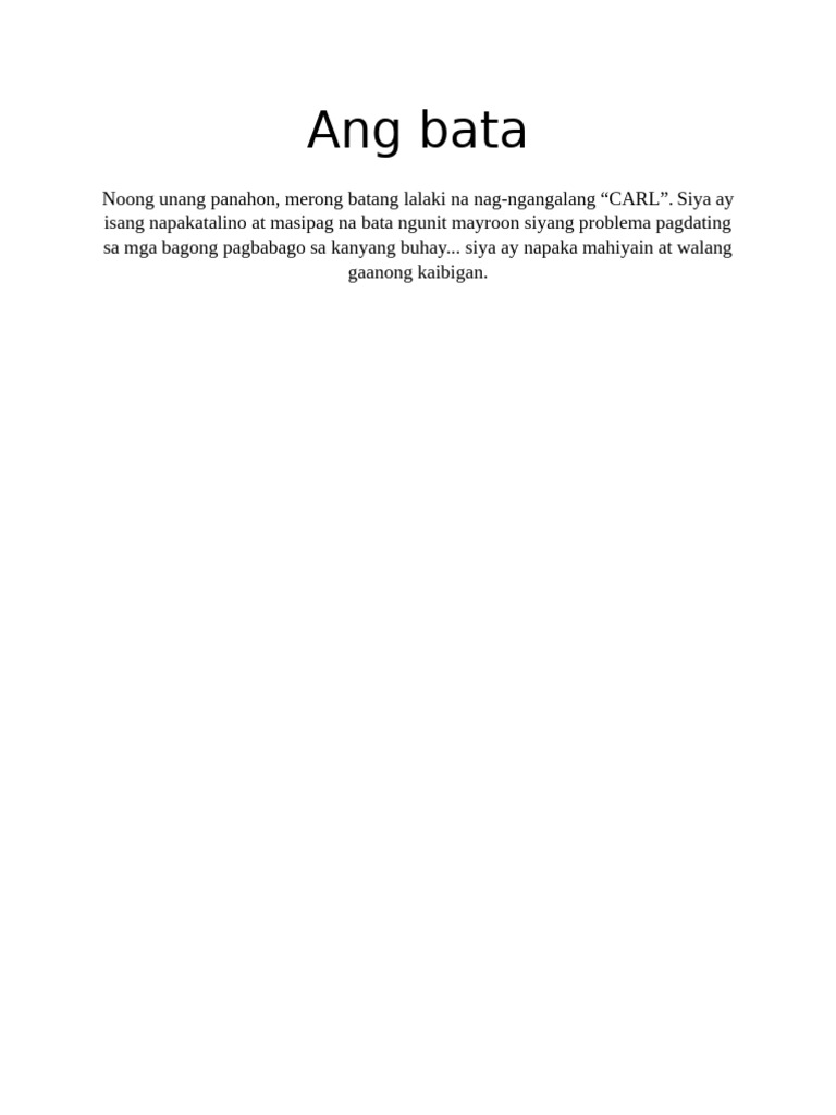 Ang Bata | PDF