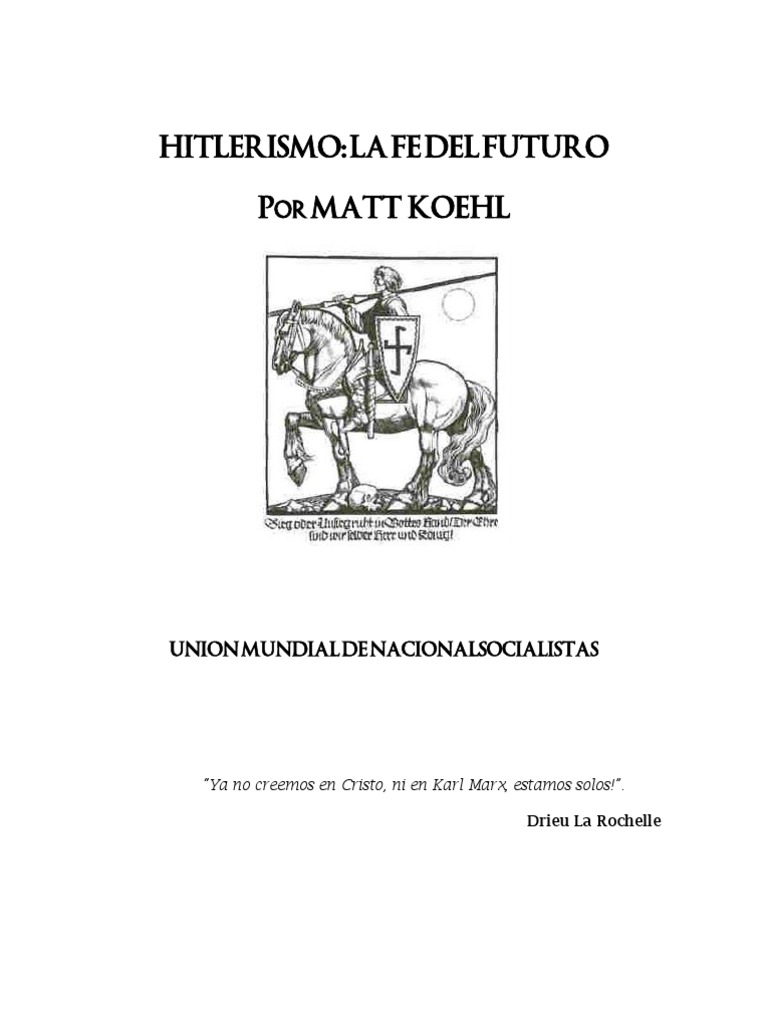 Matt Koehl - Hitlerismo - La Fe Del Futuro | PDF | Mundo occidental ...