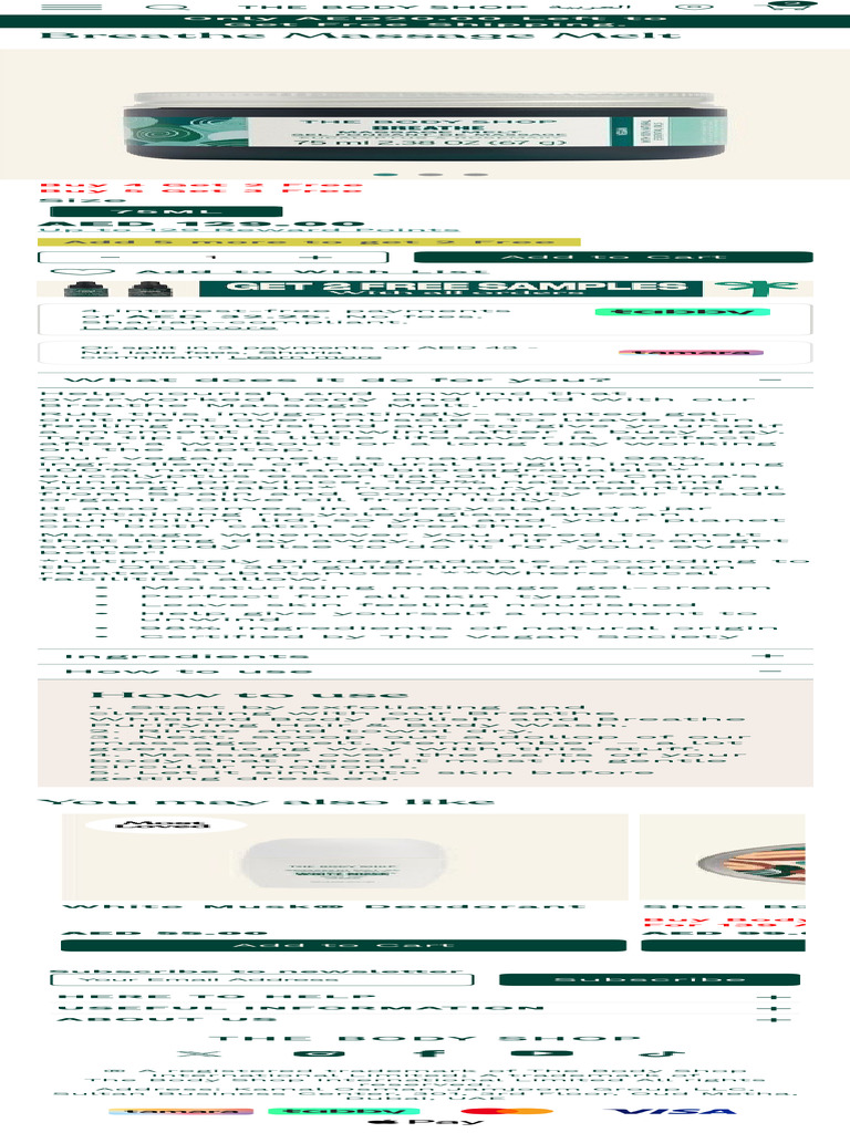 Breathe Massage Melt The Body Shop | PDF | Wellness