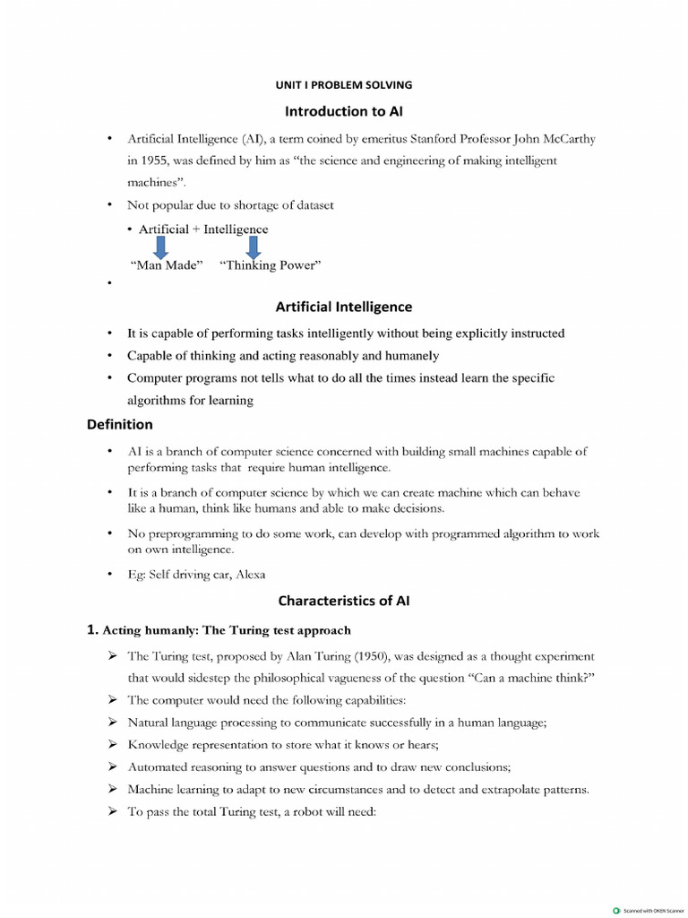 Unit I Problem Solving | PDF