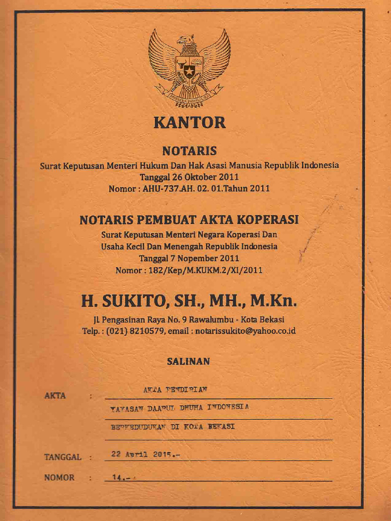 Akta Notaris (1) Compressed Compressed | PDF