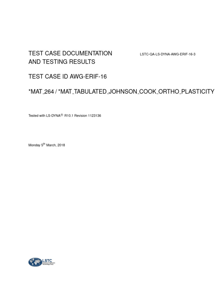 AWG ERIF Test Case 16 Doc and Results LS-DYNA R10.1 Revision 123136 ...