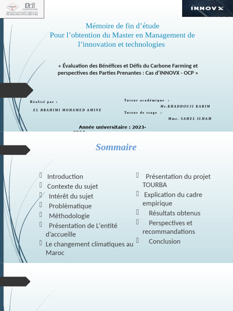Présentation1 Projet Tourba ( | PDF | Développement durable | Maroc