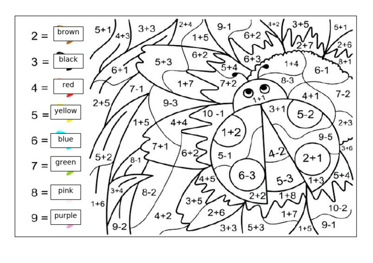 Color Math Worksheet | PDF