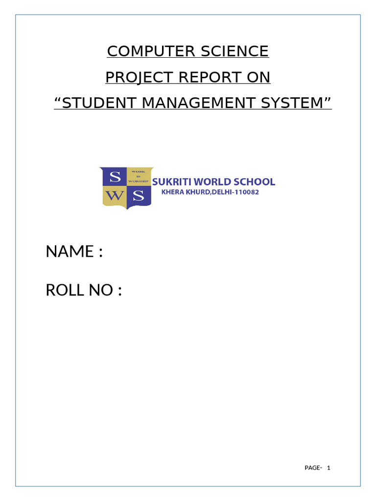Student Management System | PDF | My Sql | Python (Programming Language)