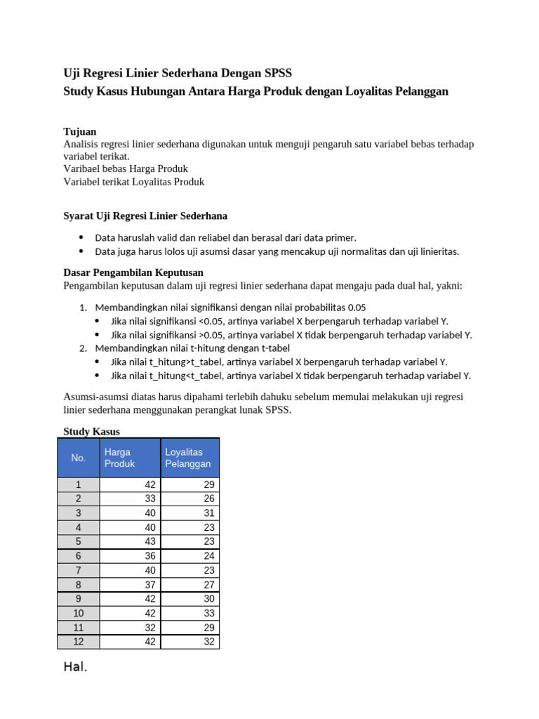 Tugas Ekonometrika - Regresi Linear Dengan SPSS | PDF | Metode & Bahan Ajar
