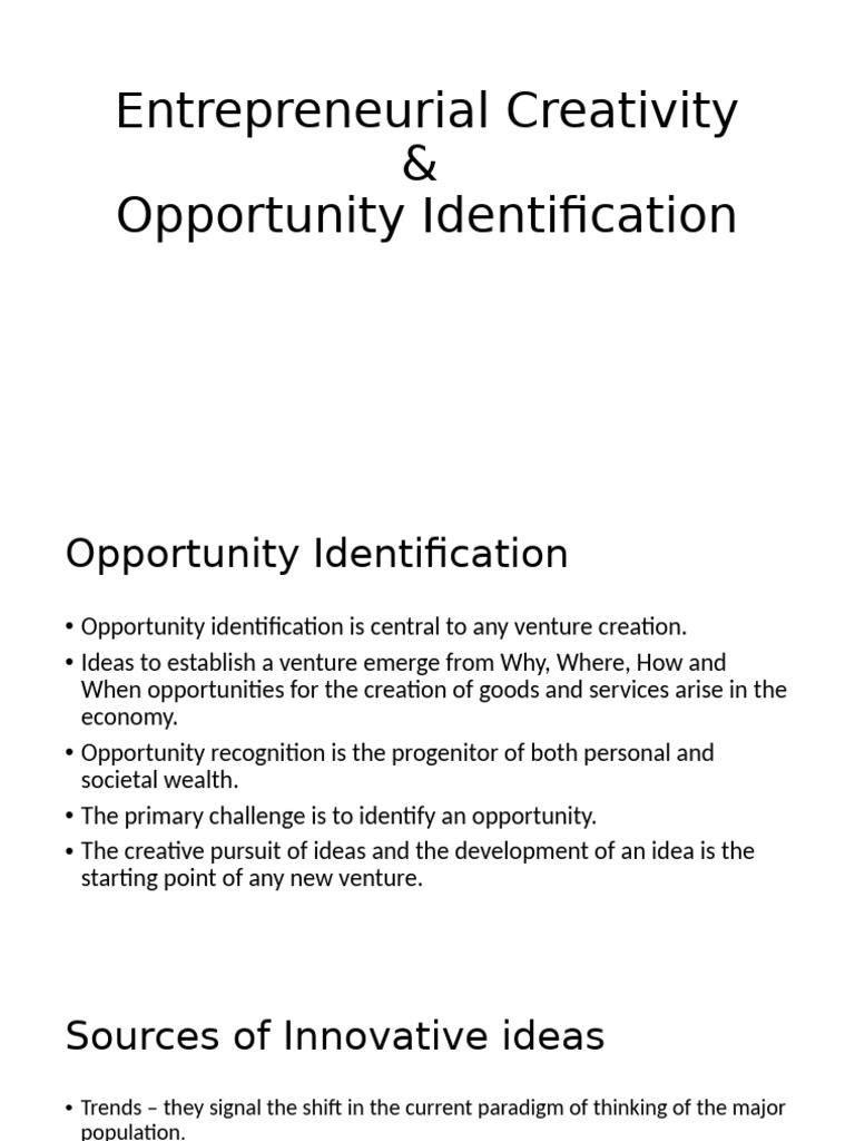 Entrepreneurial Creativity | PDF | Innovation | Economies