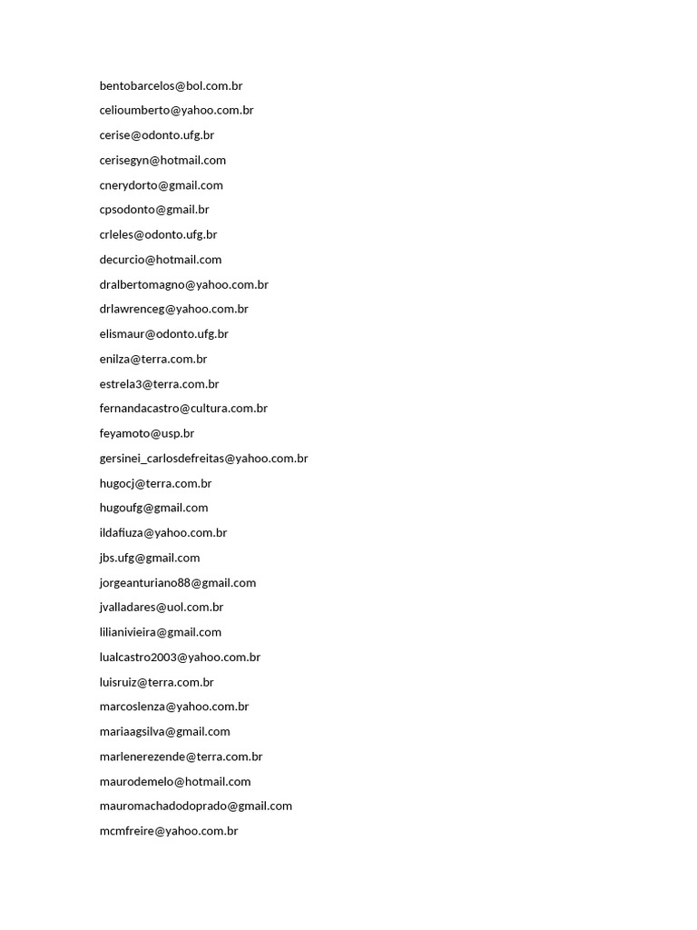 Lista de Emails de Dentistas SP | PDF