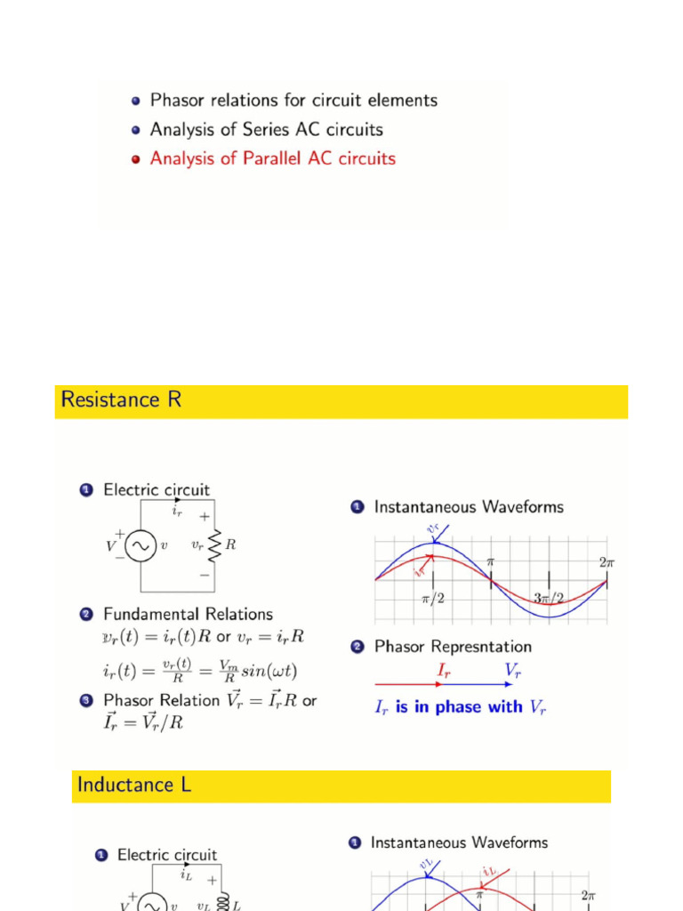 L16 AC Single Phase AC Circuit Analysis | PDF