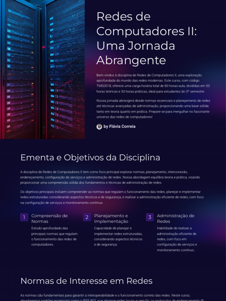 Redes de Computadores II Aula 1 | PDF | Rede de computadores | Endereço ...