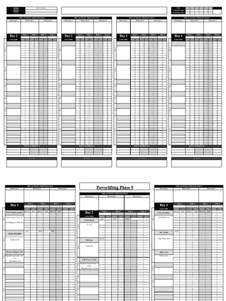 Powerlifting Phase 9 | PDF | Physical Exercise | Games Of Physical Skill