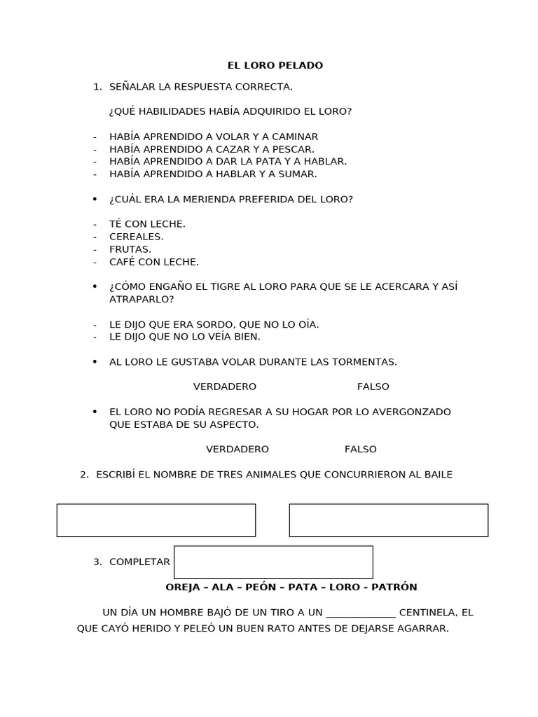 El Loro Pelado | PDF | Artes del lenguaje y disciplina | Estudios de ...