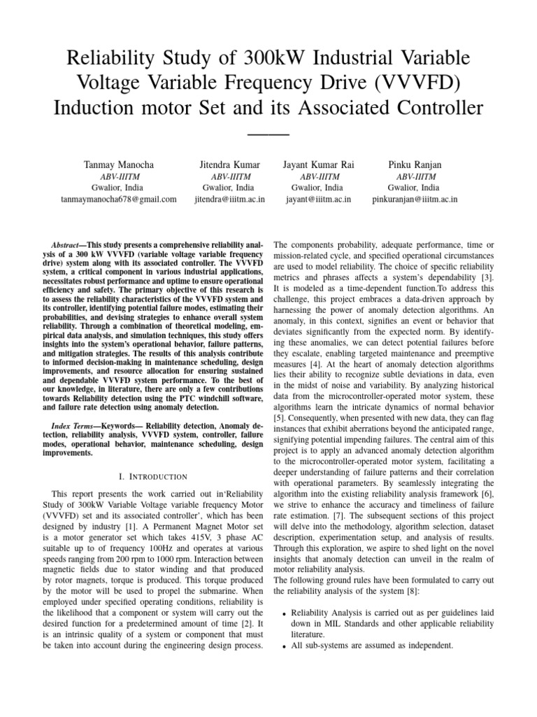 Reliability Study of 350KW Reserve Propulsion Motor RPM Set and Its ...