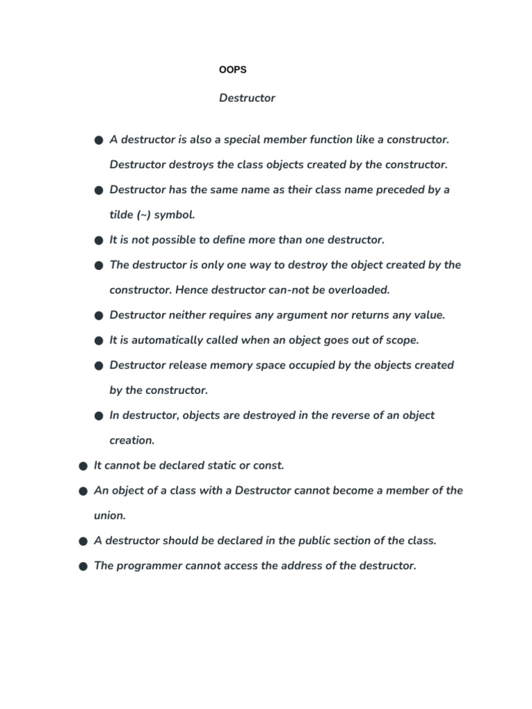 OOPS Constructor | PDF | Constructor (Object Oriented Programming ... OOPS Constructor | PDF | Constructor (Object Oriented Programming ...