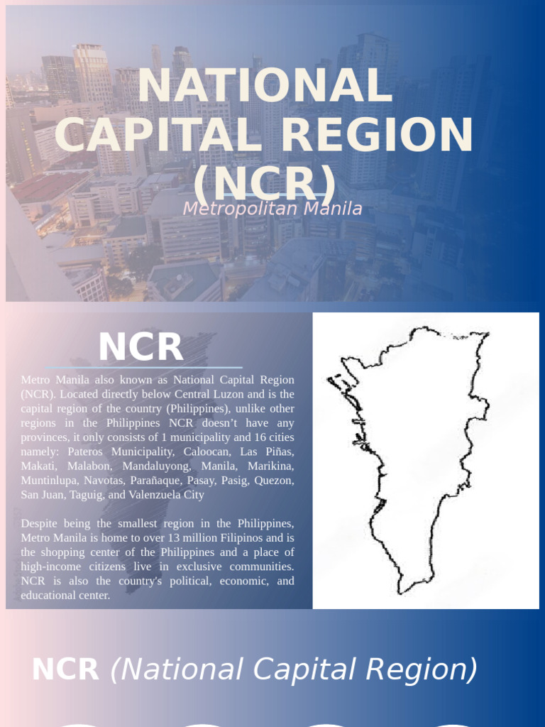 NATIONAL CAPITAL REGION (NCR) | PDF | Metro Manila