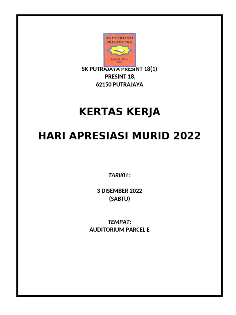 Hari Apresiasi Murid 2022 SKPP 18(1) | PDF