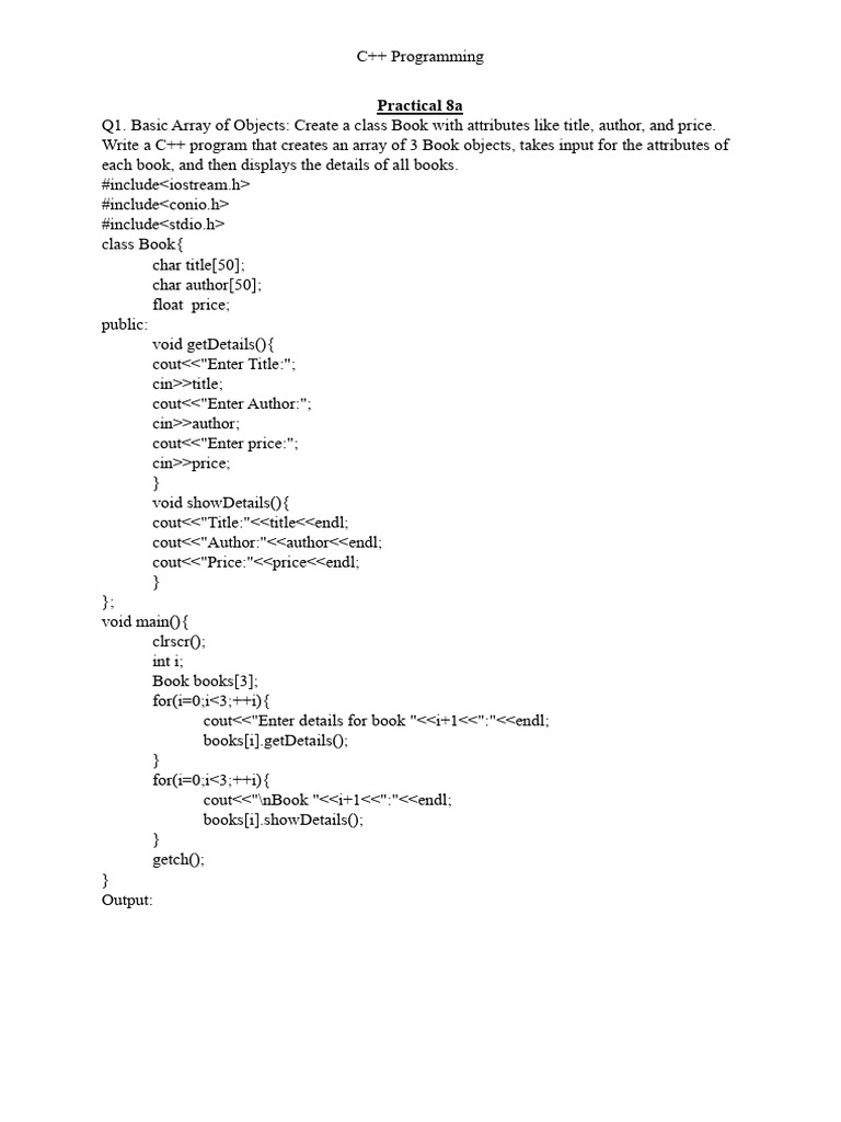 Practical 8 A, B, C Edited | PDF | Pointer (Computer Programming) | C++