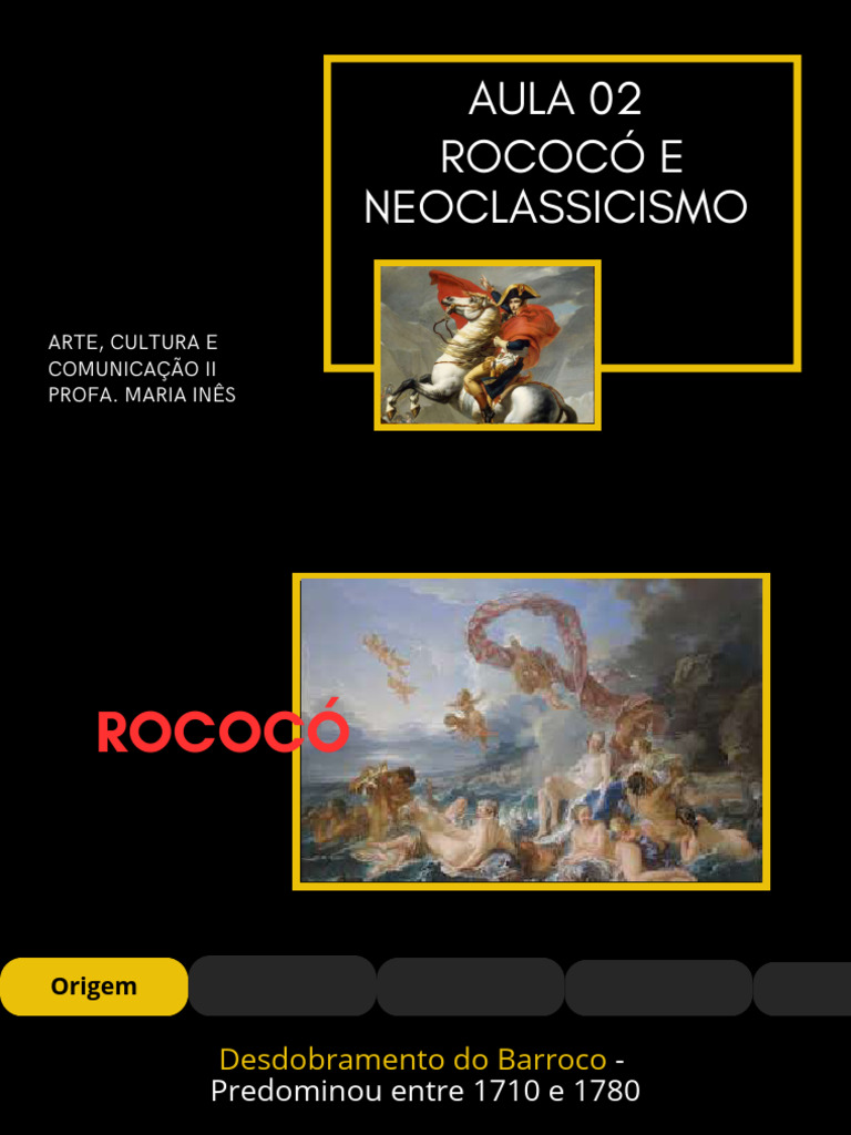 AULA 02 - Rococó e Neoclassicismo | PDF