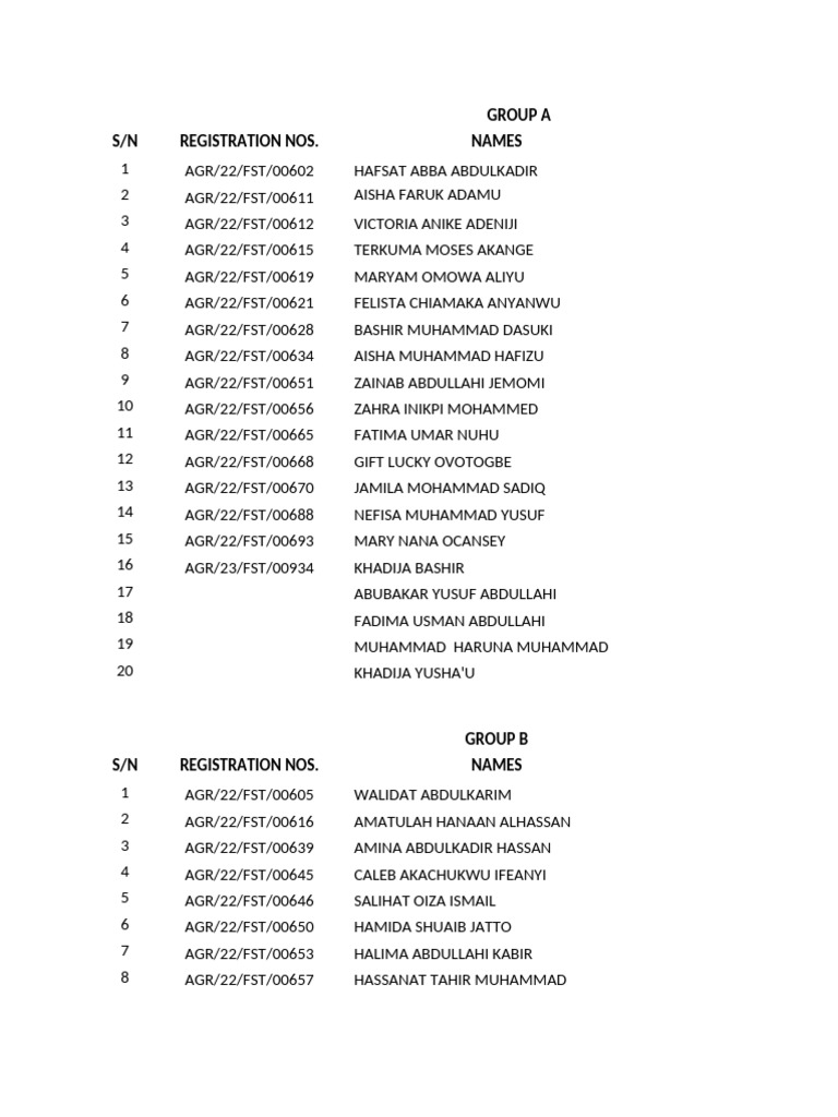 Egr2204 Grouping | PDF