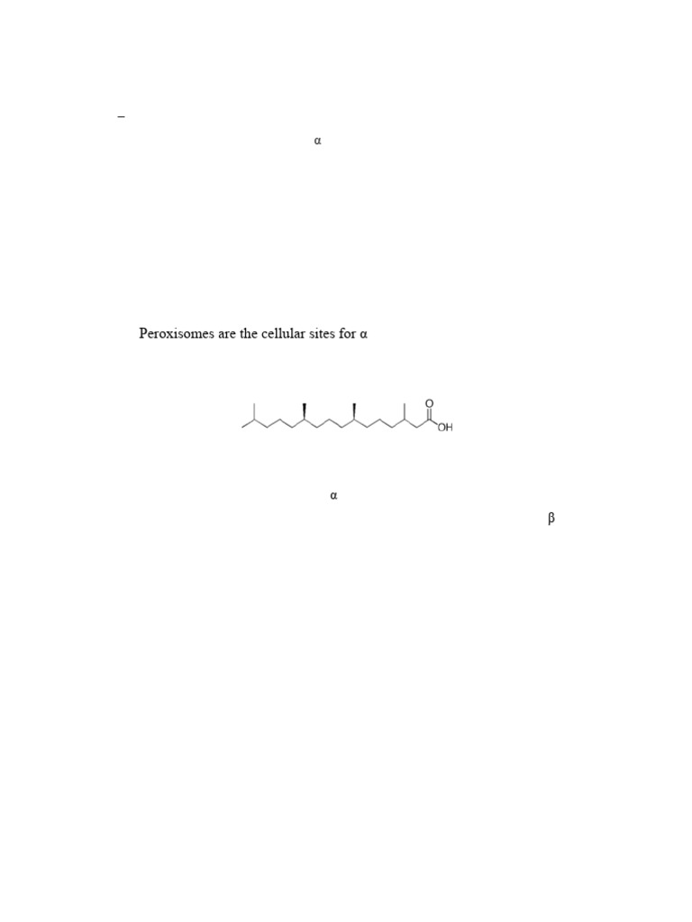 05 - Alpha Oxidation of Fatty Acids | PDF | Organic Compounds | Metabolism