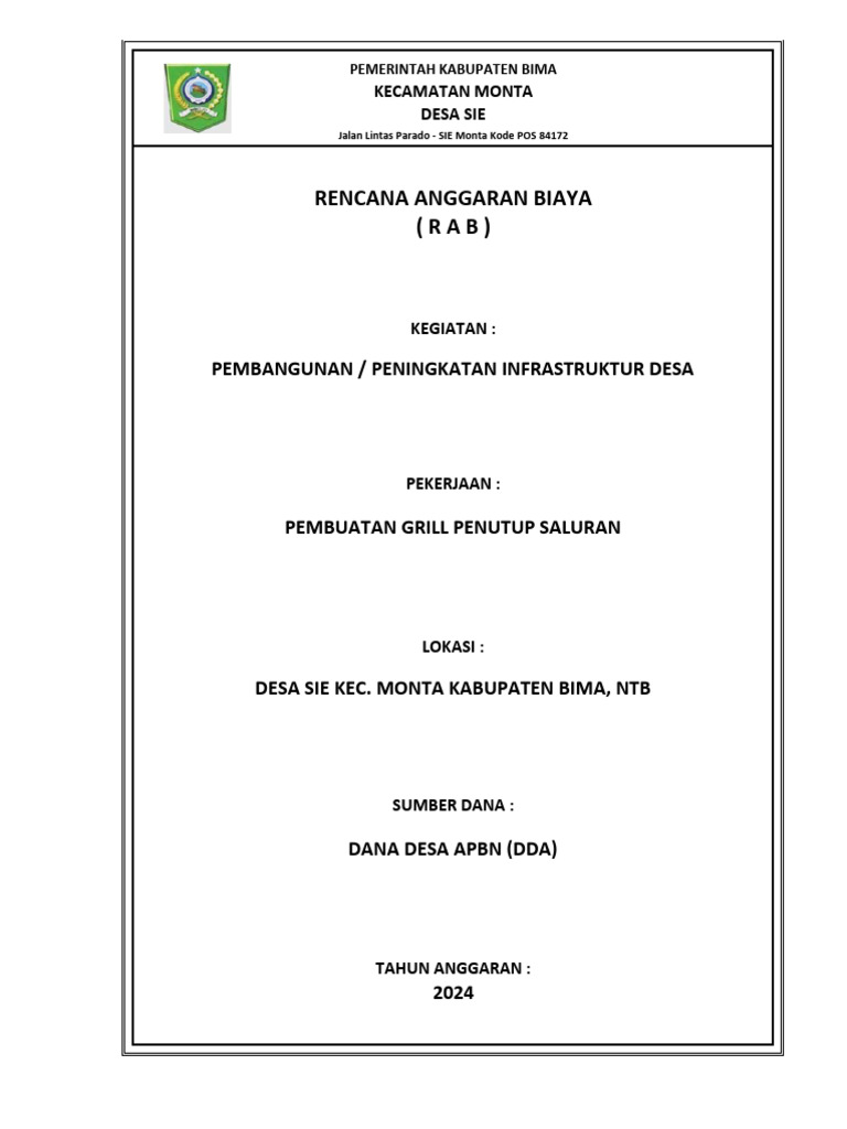 RAB Grill Penutup Saluran | PDF