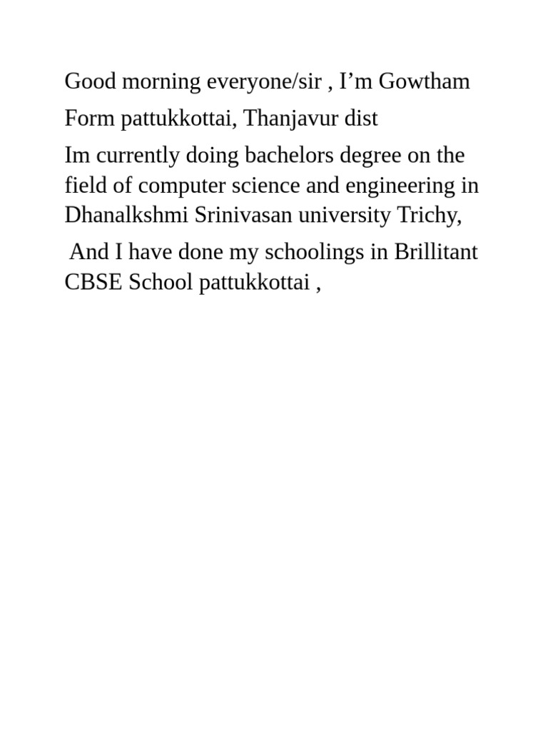 Gowtham's Academic Journey | PDF