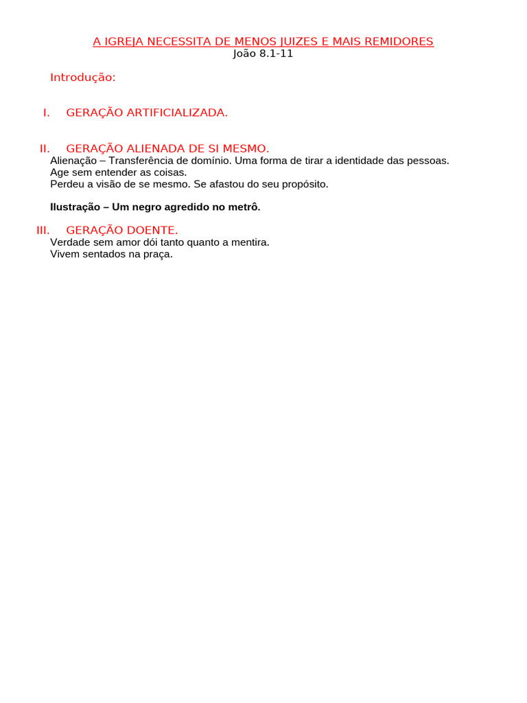 A Igreja Necessita de Menos Juizes e Mais Remidores | PDF | Ciências ...
