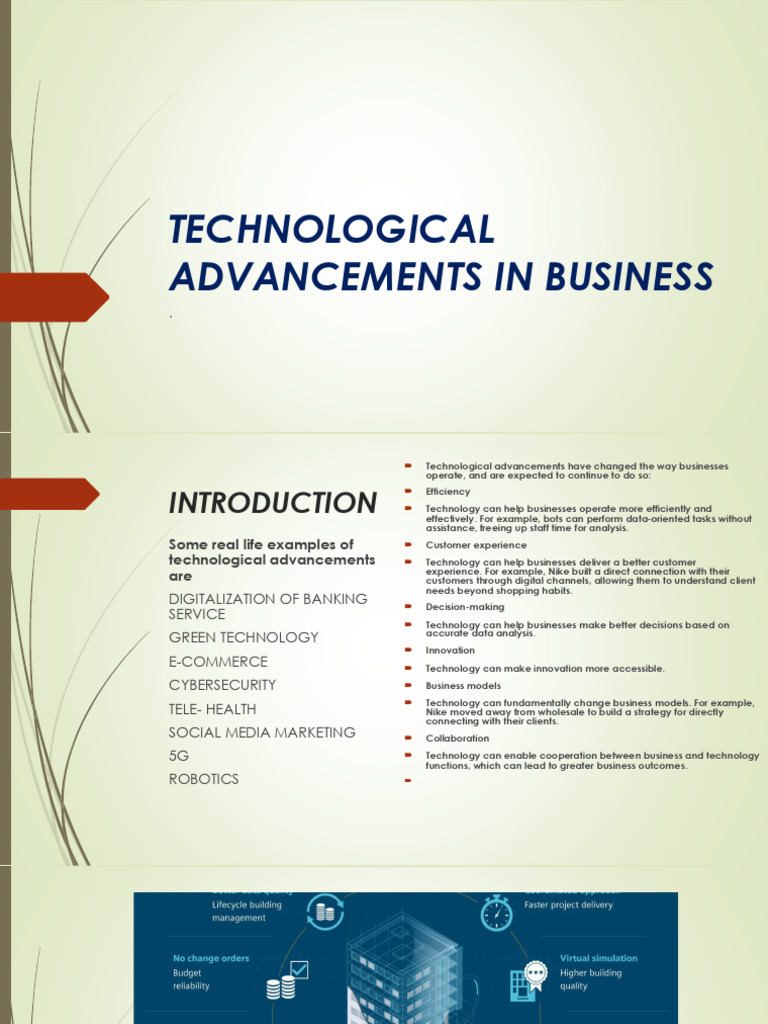 Technological Advancements in Business | PDF | Social Media | Popular ...