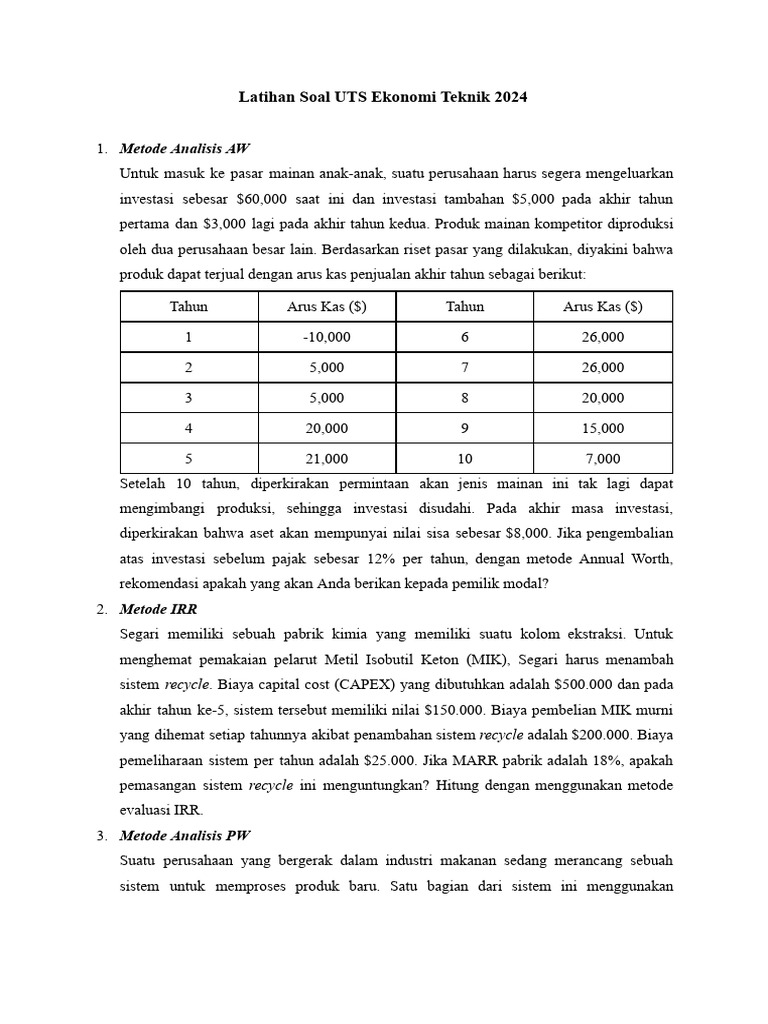 (Soal) Diktat UTS Ekotek Biop 2024 | PDF