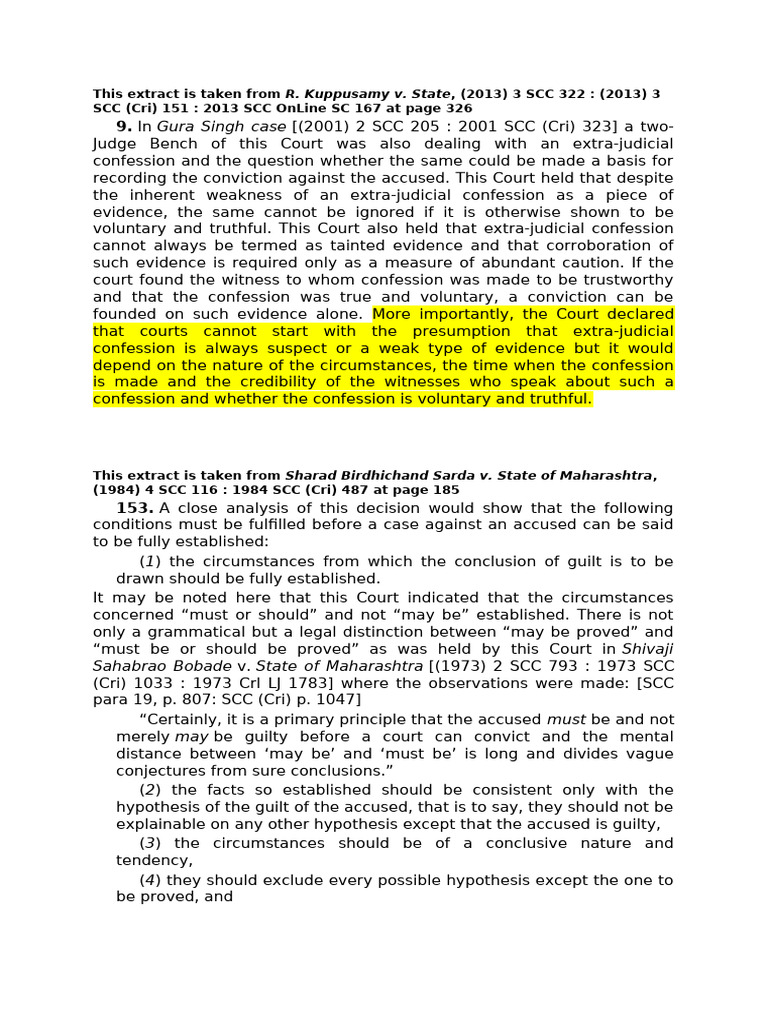 Cases | PDF | Confession (Law) | Evidence (Law)