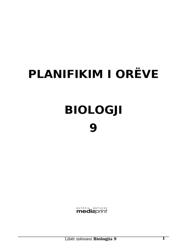 Biologji 9 Ditare | PDF