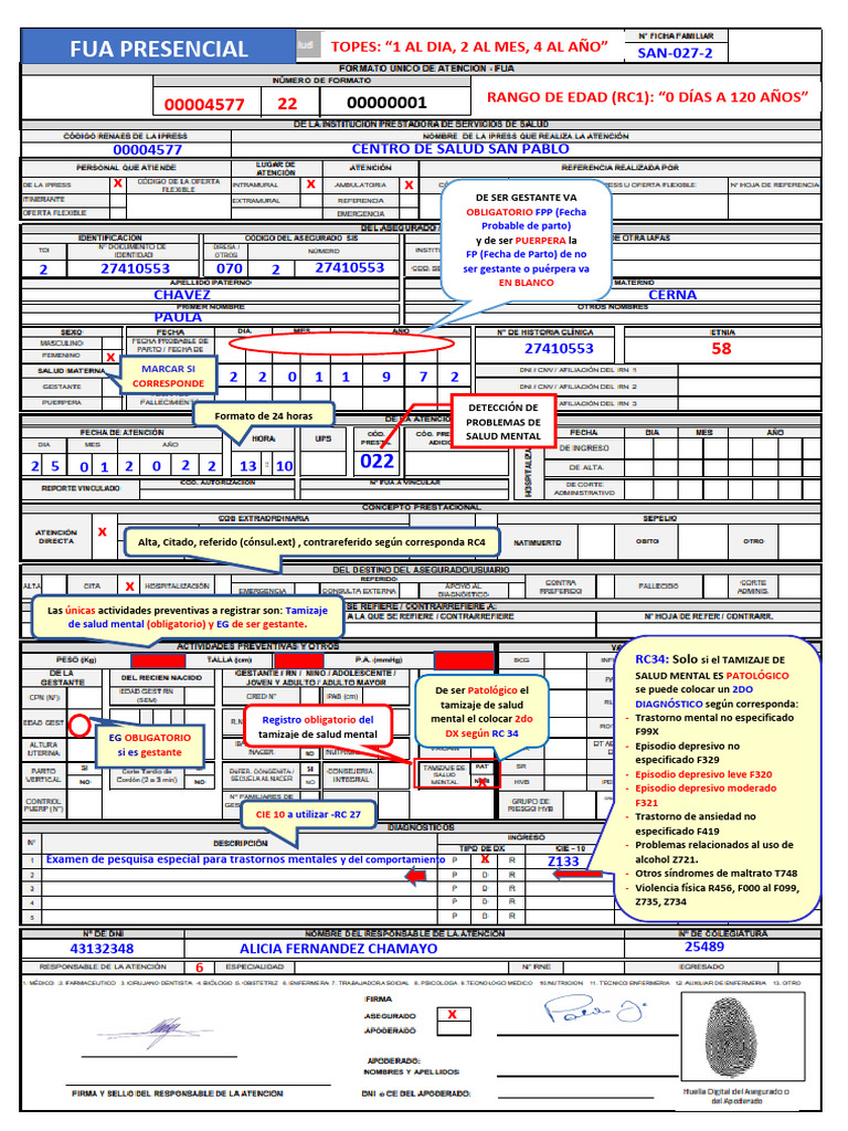 Modelo de Fua 022 | PDF | Enfermedades y trastornos humanos ...