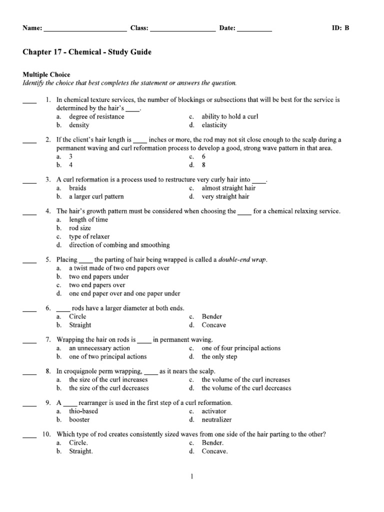 Chapter 17 - Chemical Study Guide | PDF