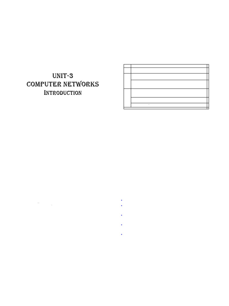 Unit3-Introduction To CN | PDF | Computer Network | Osi Model