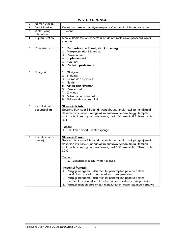 Rubrik Water Sponge, Hecting, Infus, RJP | PDF